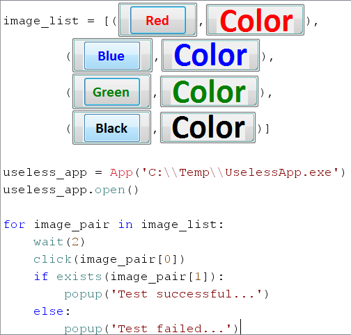 Test Automation Noob Sikuli Ide Using Pattern Objects