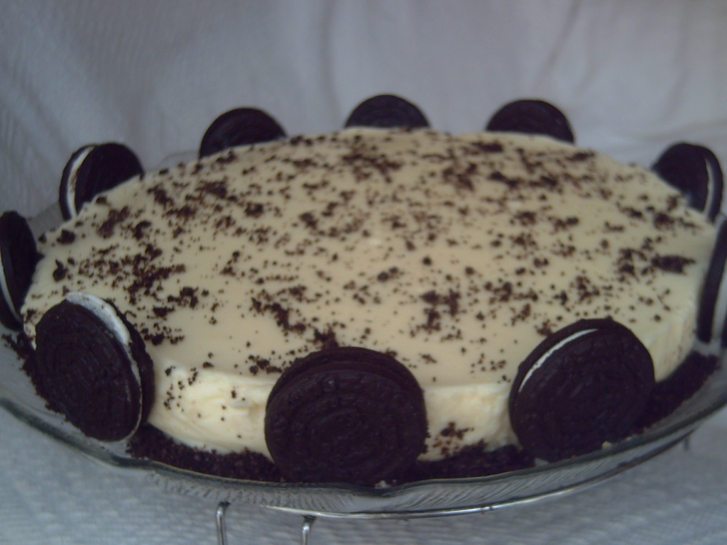 Tarta de chocolate blanco y oreo Tarta de chocolate blanco y oreo