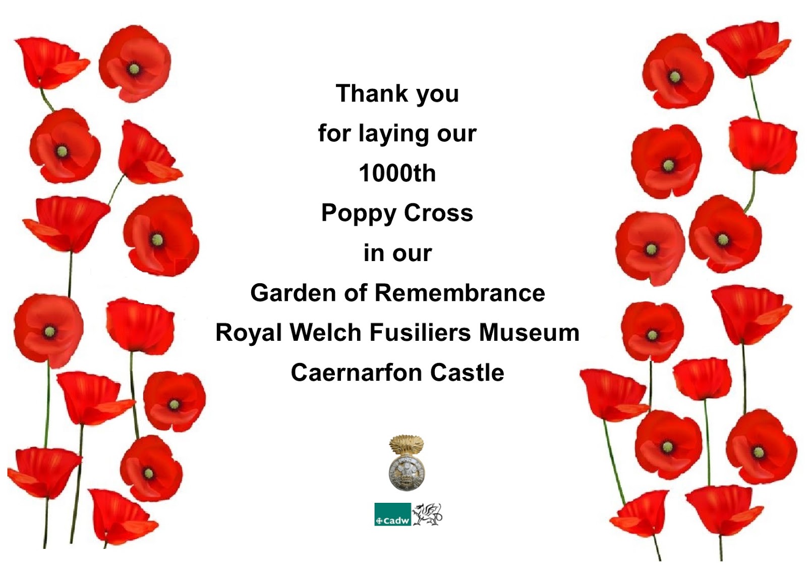 Royal Welch Fusiliers Museum: Our Poppy Cross Memorial Garden