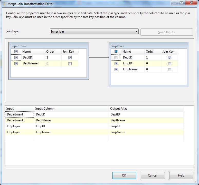 Freelancer/Trainer on Datawarehousing and BI: Using merge join without ...