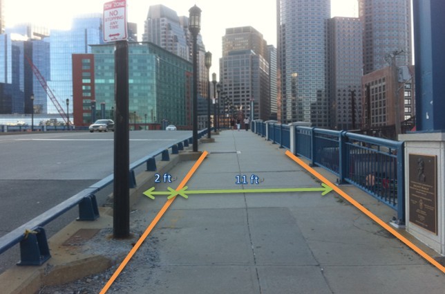 Calm Streets Boston: Pedestrian Bridge versus sidewalks on Moakley Bridge