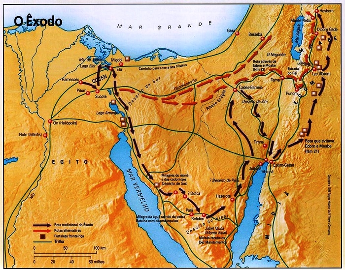 Jornada do Êxodo - Mapas Bíblicos
