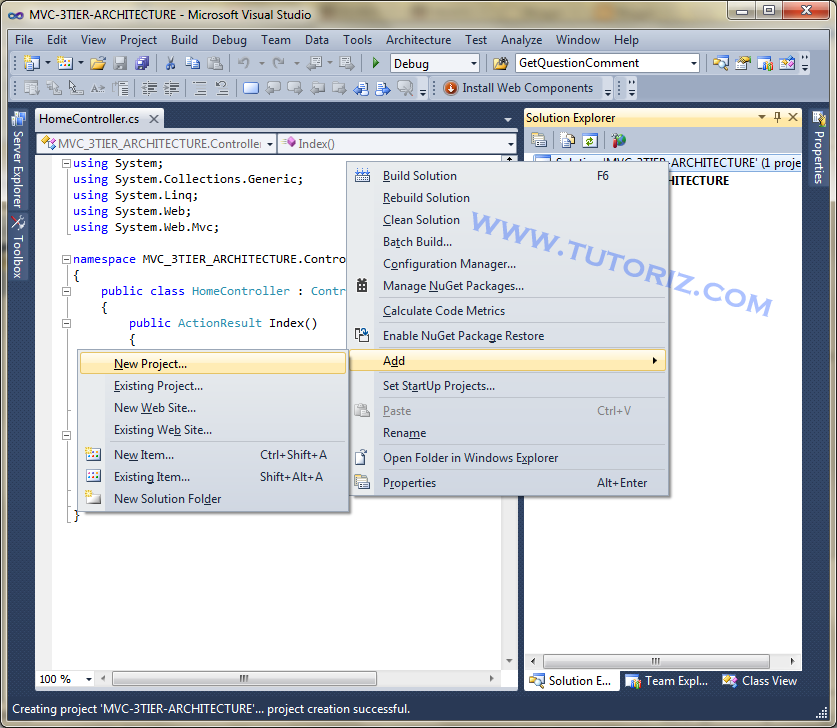 Totoriz 3 Tier Architecture In Asp Mvc Dal Bal