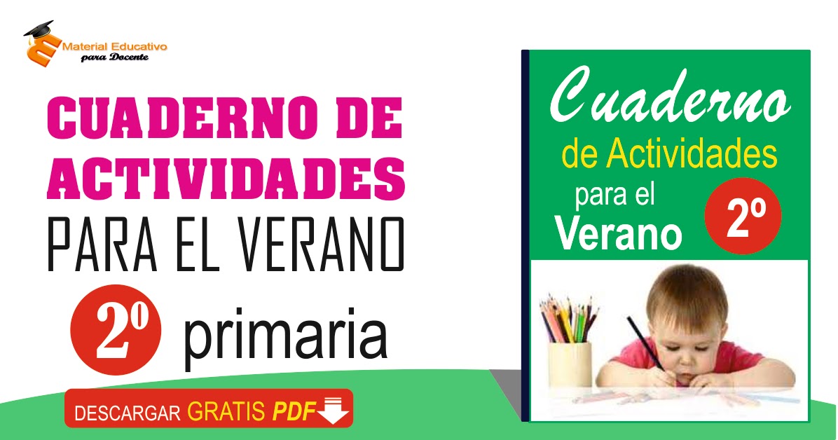 Material Educativo: Cuaderno de Actividades para el Verano 2º grado ...