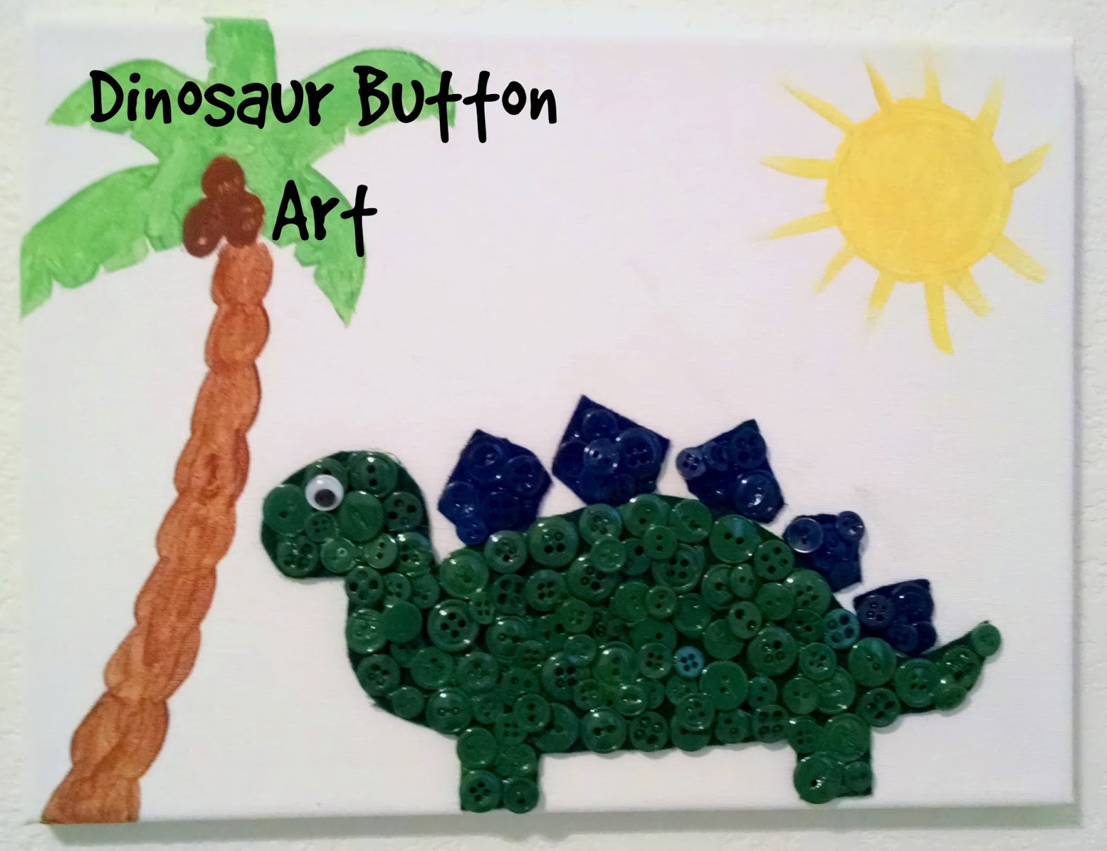 Through My Front Window: Cute as a Button - Dinosaur Button Art!