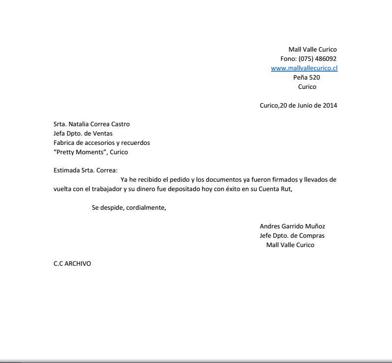 Top 107 Imagen Modelo Carta De Recepcion Abzlocal Mx