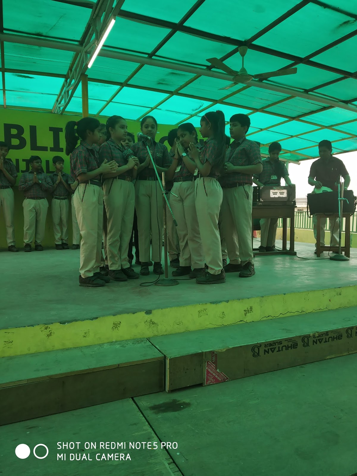 Conduction of morning assembly by class 7 A