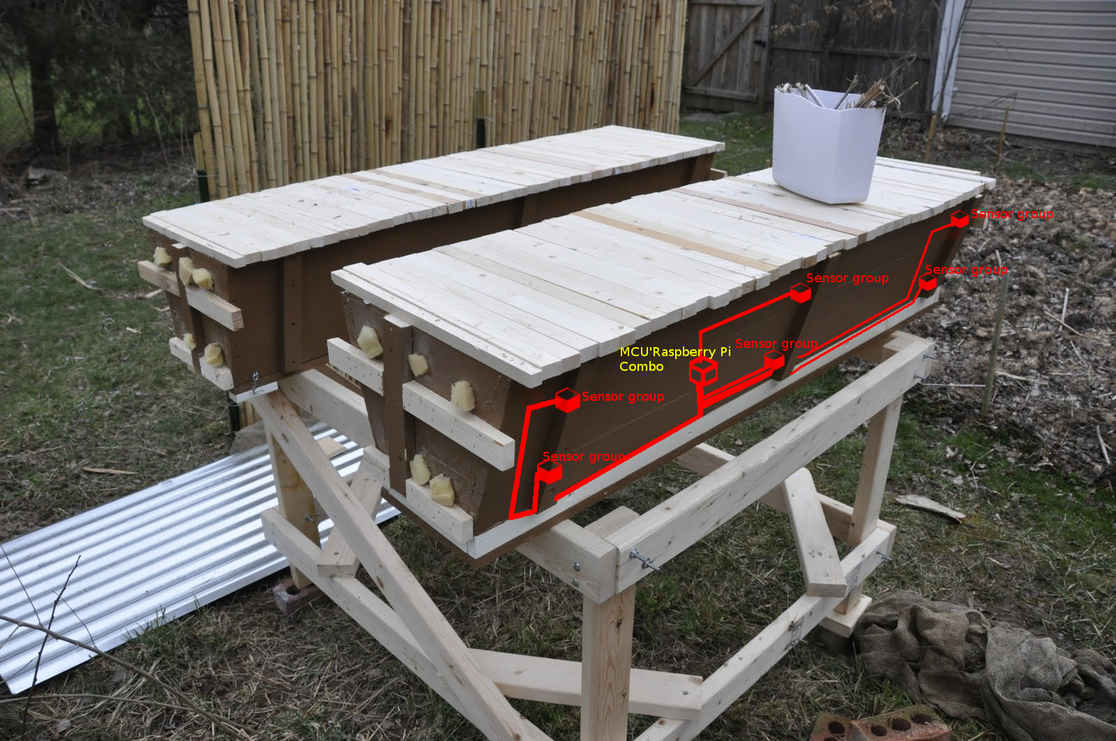 Dan's Beehives: Adding temperature and humidity sensors to my beehive. Dan's Beehives: Adding temperature and humidity sensors to my beehive.