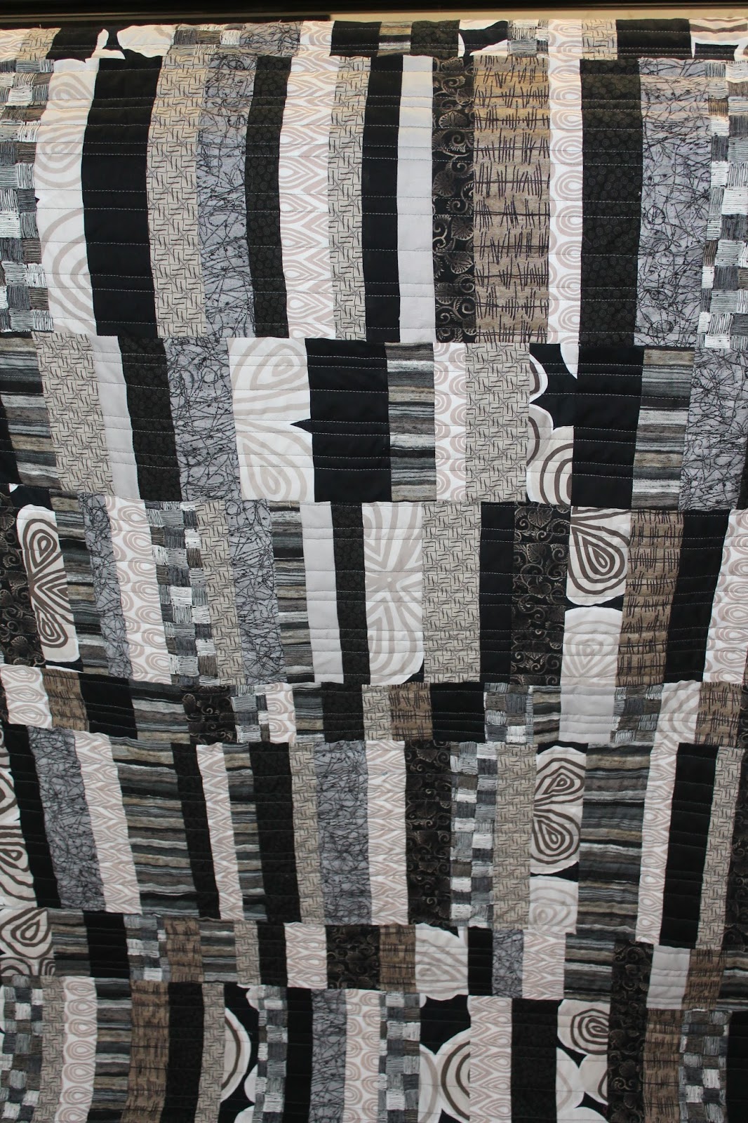 Quilting is more fun than Housework...: Neutrals Strata Quilt Finish