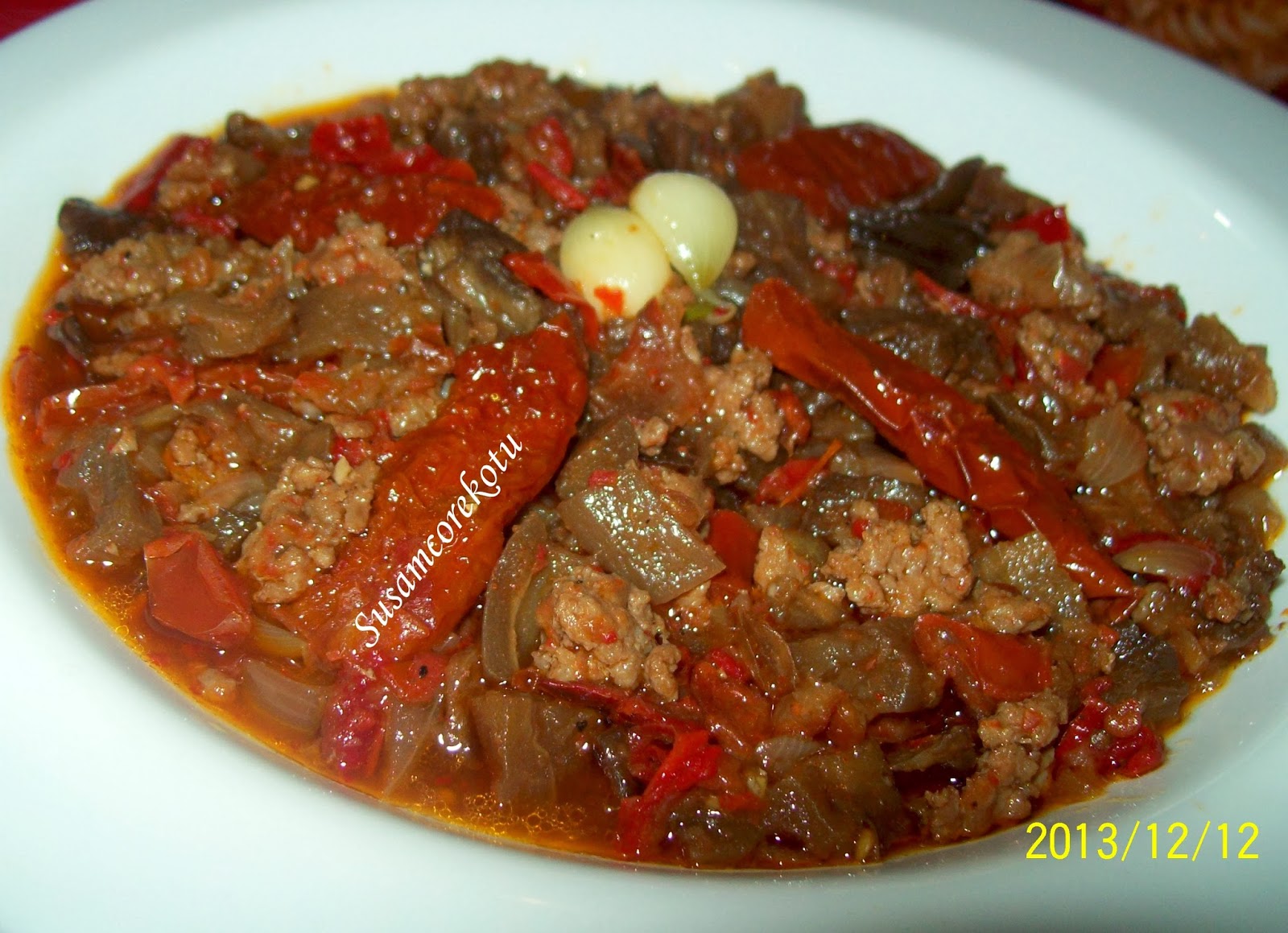 KIYMALI KURUTULMUŞ SEBZE (PATLICAN,DOMATES,KAPYA BİBER ) YEMEĞİ - Susam ...