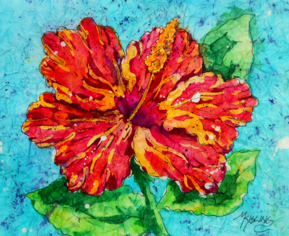 Martha Kisling Art With Heart : Hibiscus Batik and Summer Art Tips