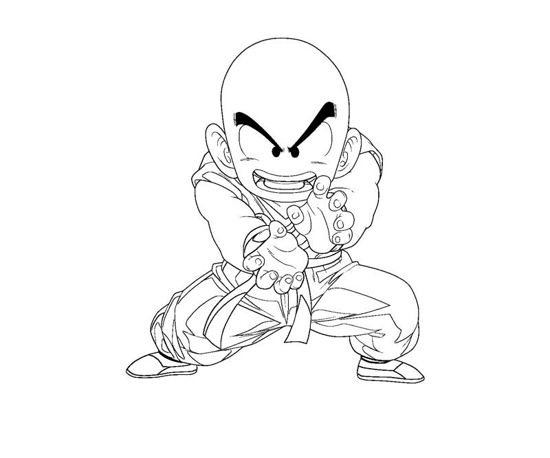 Krillin 4 Coloring | Crafty Teenager