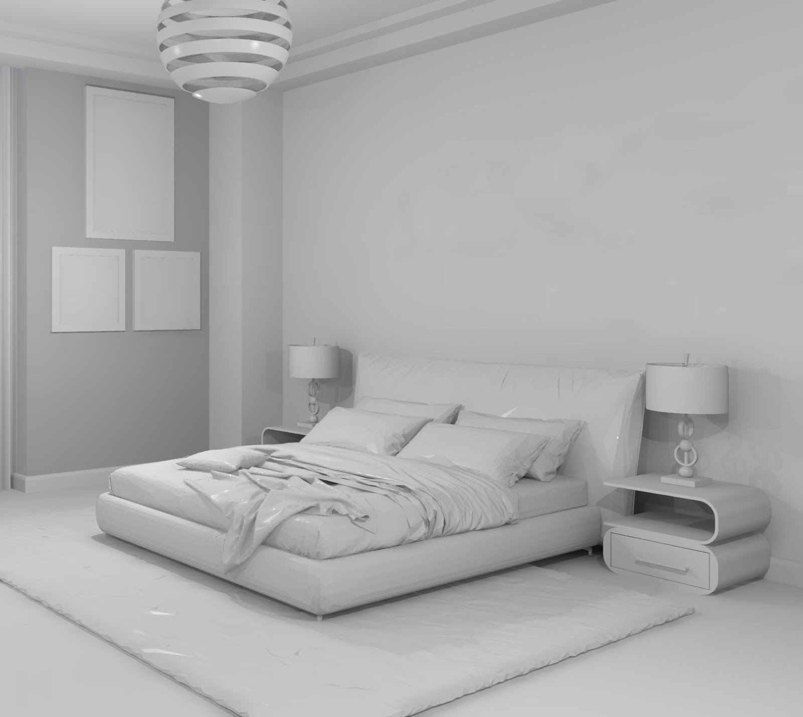 Bedroom Interior #2 Done in Revit 2019 - Free Revit Families