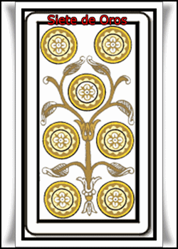 Siete De Oros - Arcanos Menores - Tarot de Marsella - - Las ...