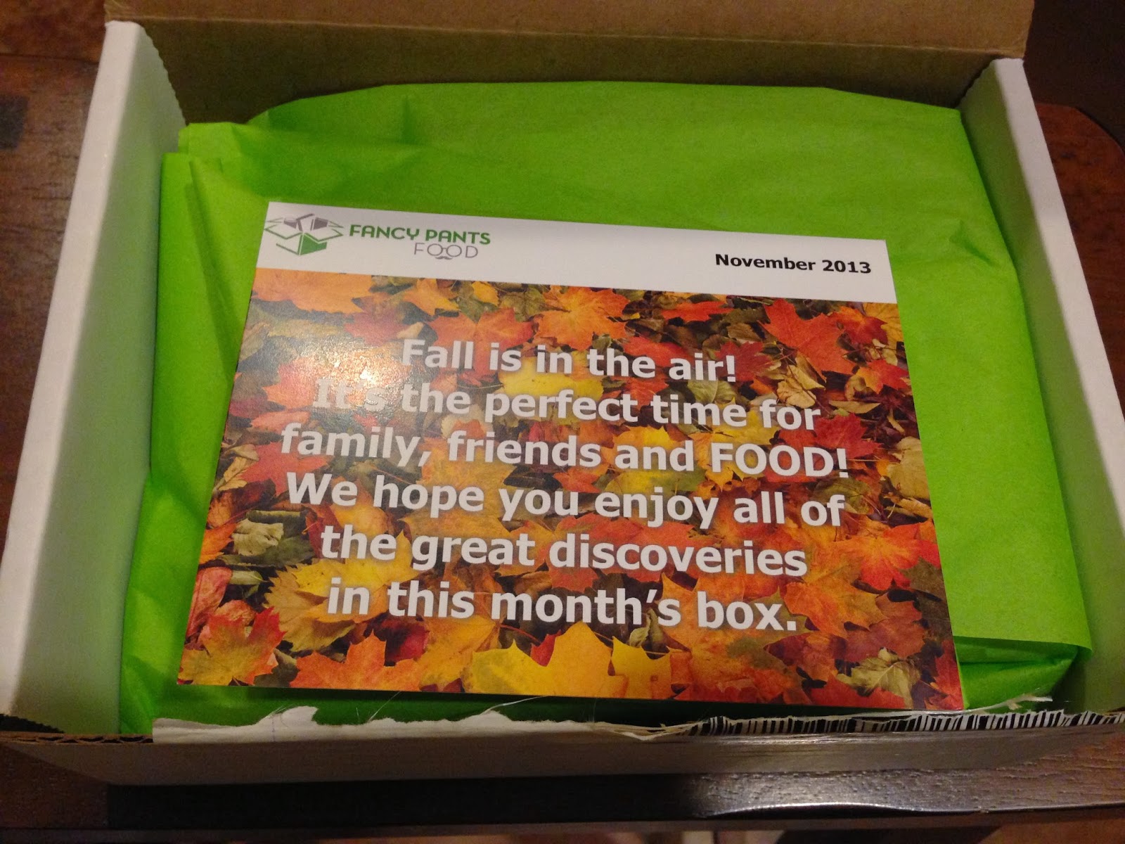 Fox Tales and Ponytails: Fancy Pants Food November 2013 Box Review