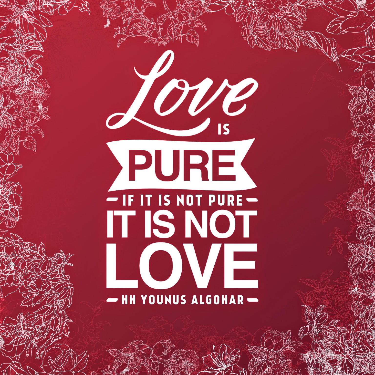 The Official MFI® Blog: Quote of the Day: Love is Pure...