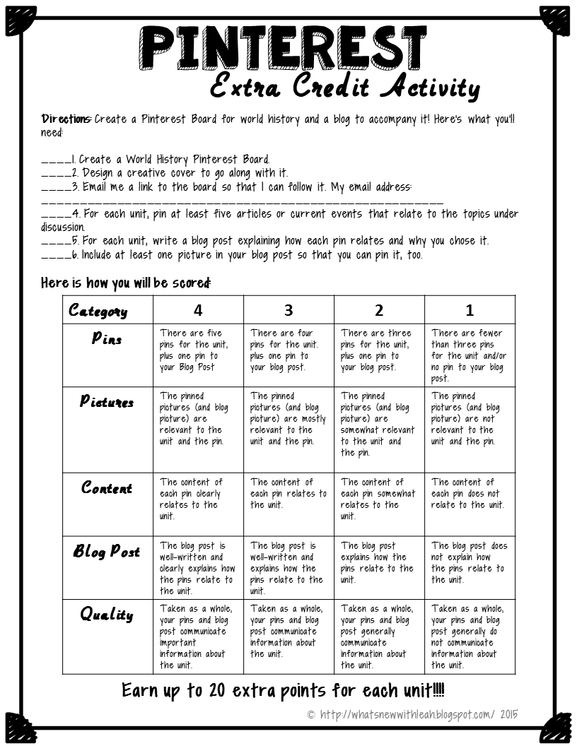 Pinterest in the Classroom-For Students - Leah Cleary