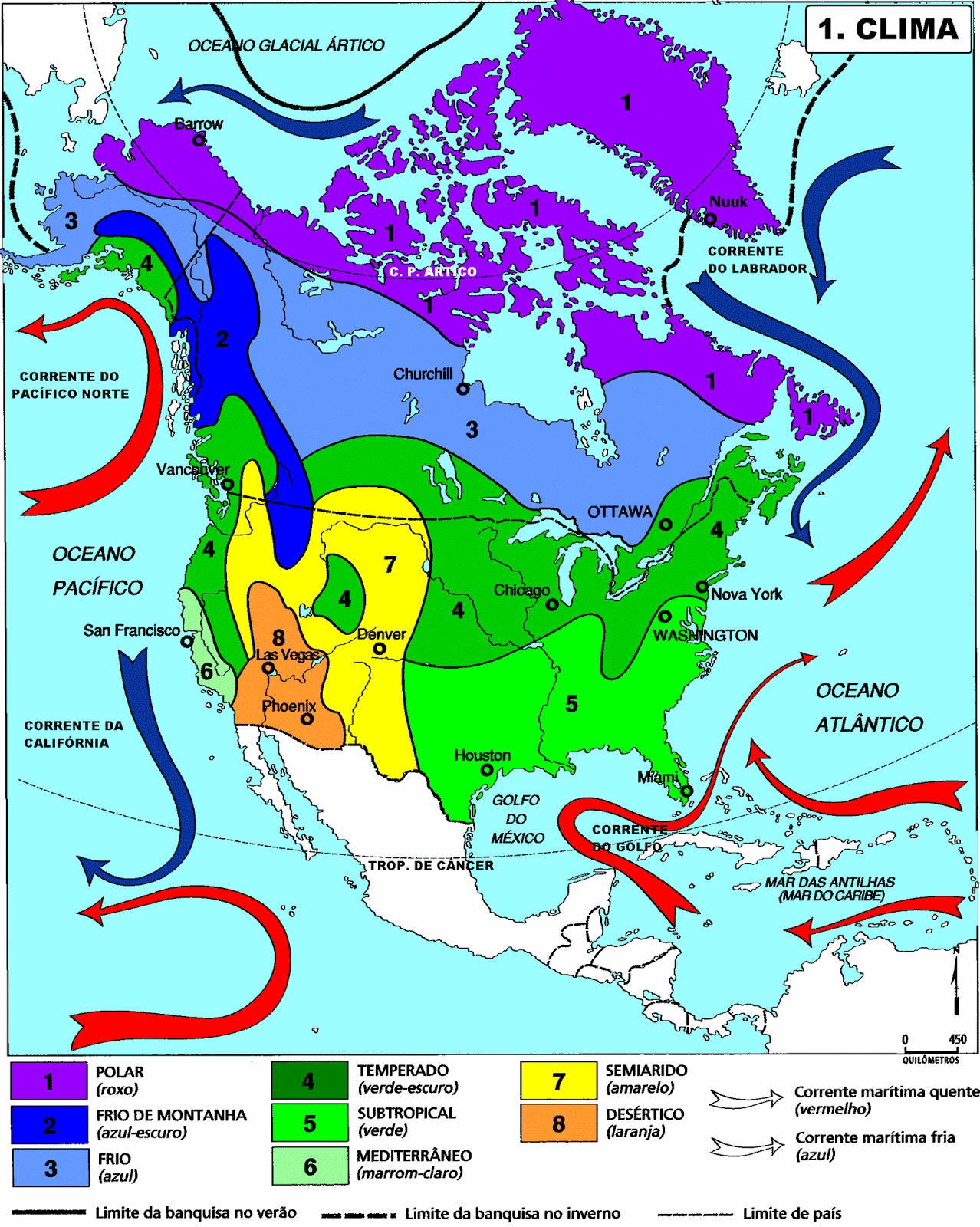 Geografia Fundamental: AMÉRICA ANGLO-SAXONICA – CLIMA