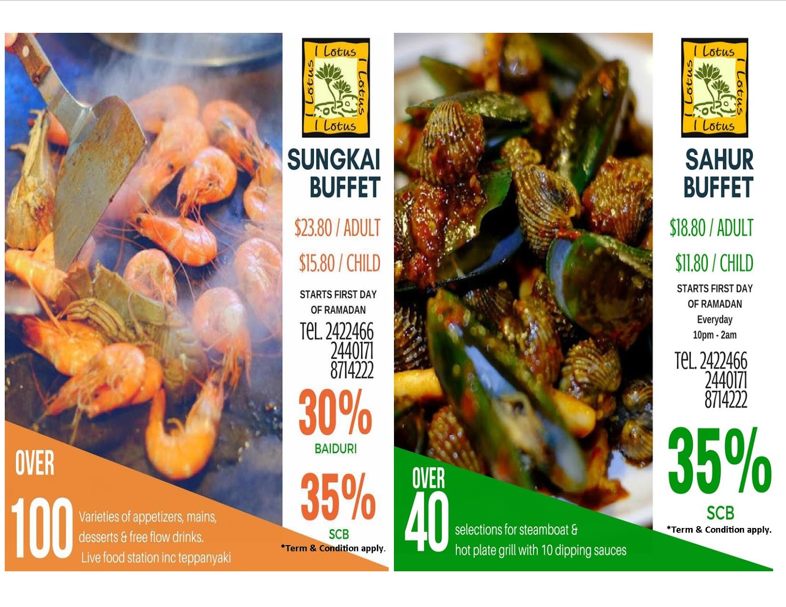 Sungkai Buffets In Brunei - iLotus