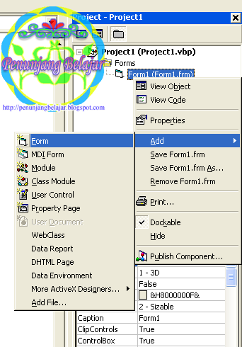 Cara Membuat Menu Bar Dengan Visual Basic 6.0 | Penunjang Belajar