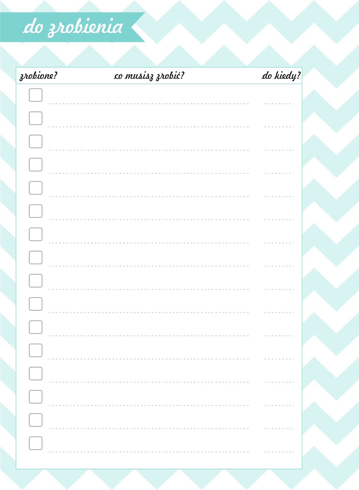 DIY Planer - organizer do wydrukowania | Piafka