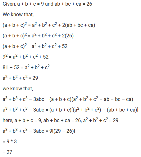 R.D. Sharma Solutions Class 9th: Ch 4 Algebraic Identities Exercise 4.5