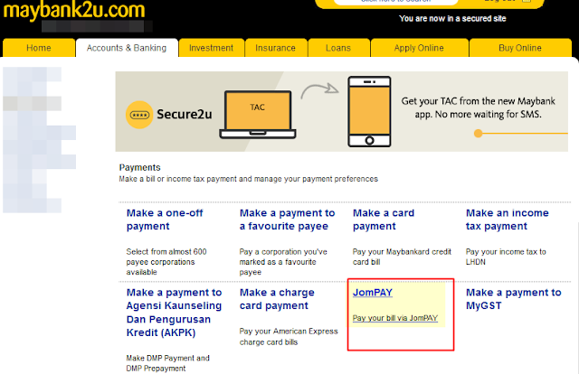Bayar Bil Unifi Melalui CIMB Clicks dan Maybank2u - Firdaus Life