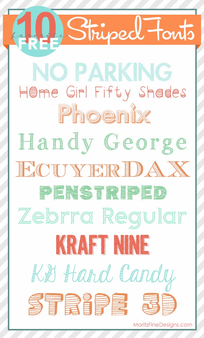 10 Free Striped Fonts - FONT BUNDLE