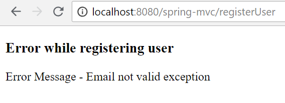 Spring Mvc Exception Handling Example Using