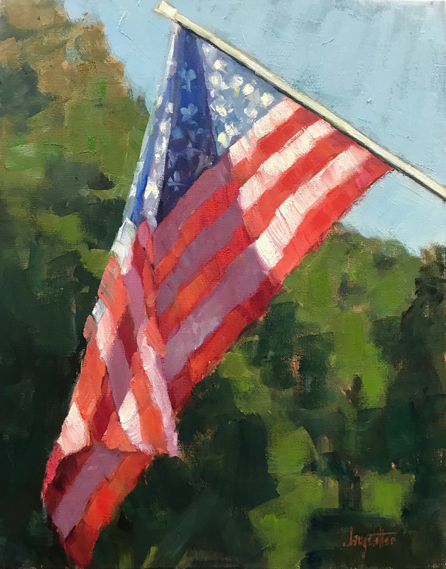 Deanna's Paintings: American Flag Painting Fine Art Oil Painting for ...