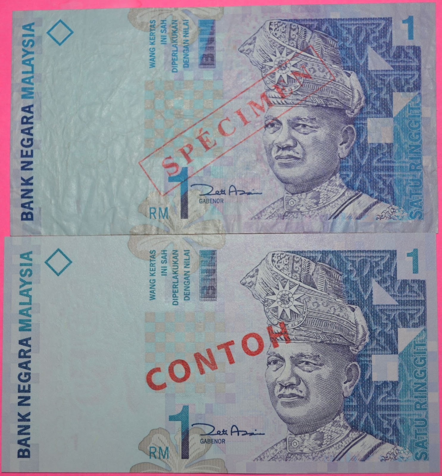 Galeri Sha Banknote: SPECIMEN RM1 TAN SRI ZETI AKTAR AZIZI variety II