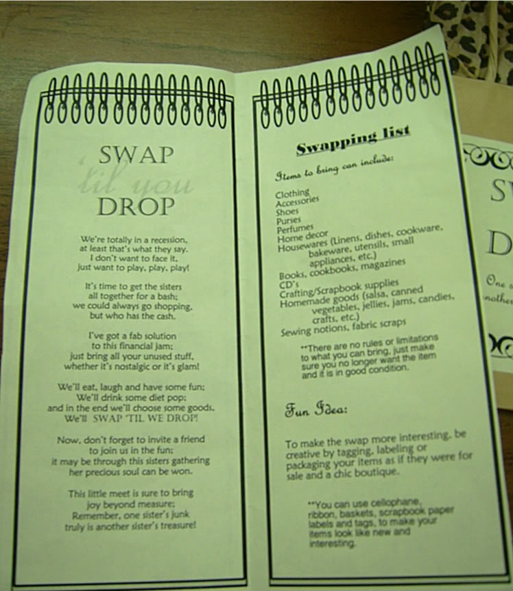 Faith in Action: SWAP 'TIL YOU DROP PARTY