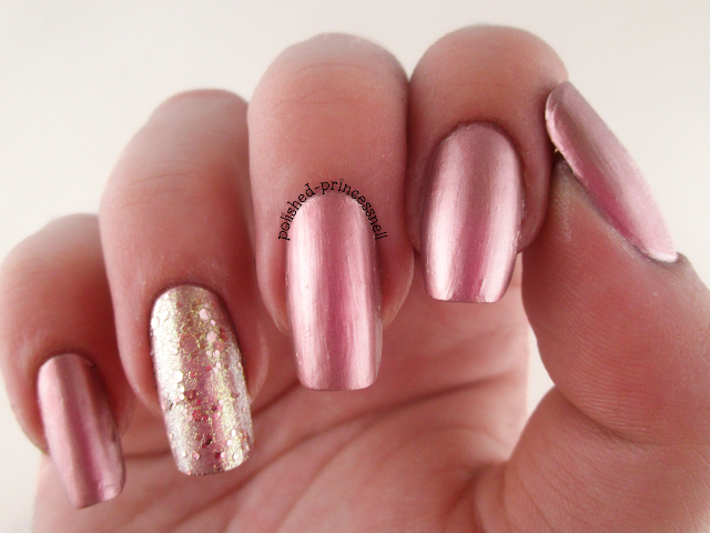 Polished Princessnell: Claire's Liquid Metal - Rose Gold **Swatch**