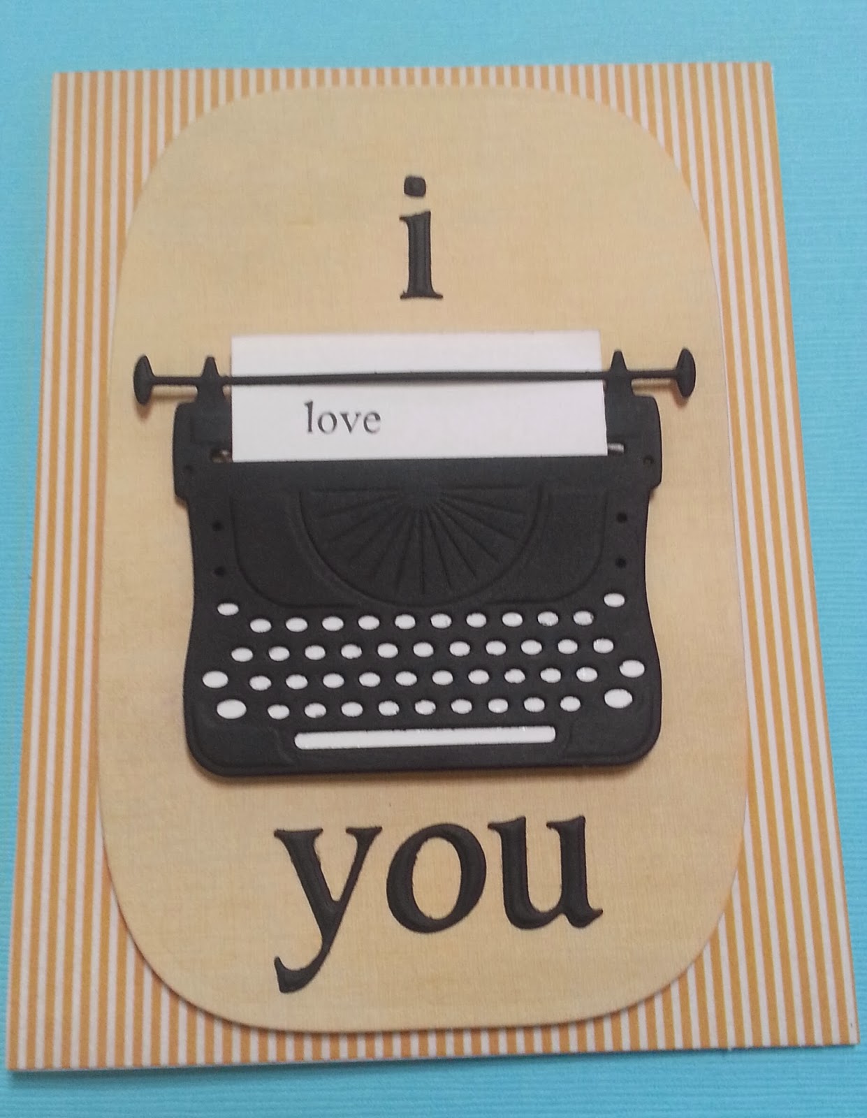 Ken's World in Progress: Masculine Typewriter Card, Clean, Simple and Fresh