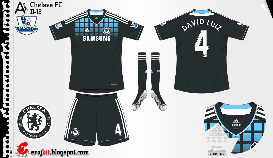 Kit Design, by eroj: 2011-12 Chelsea (Home, Away e Third)