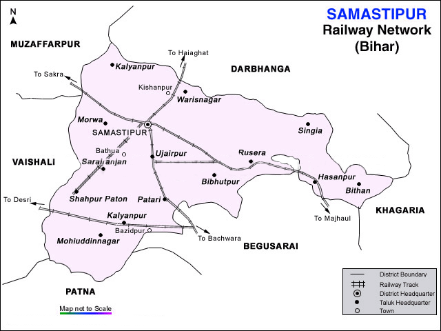 Rail-Map-india: samastipur_railway_map