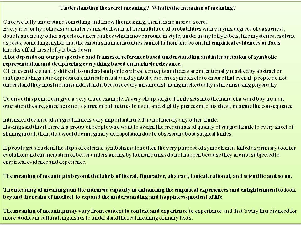 content write ups: Understanding the secret meaning? What is the ...