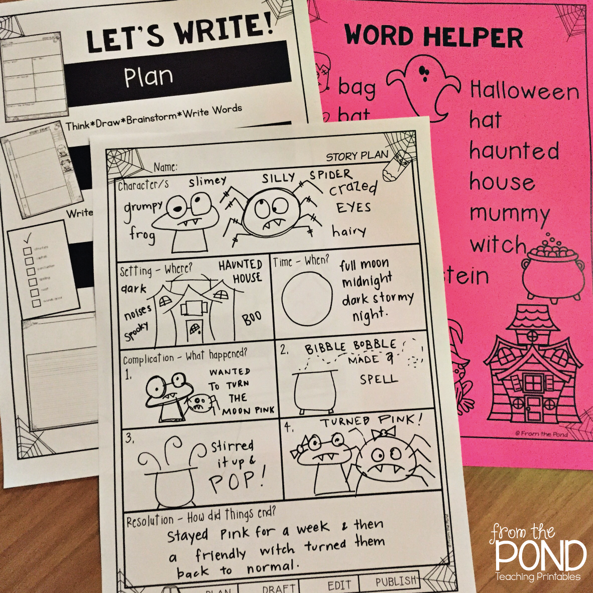 Spooky Story - Plan, Draft, Edit, Publish | From the Pond