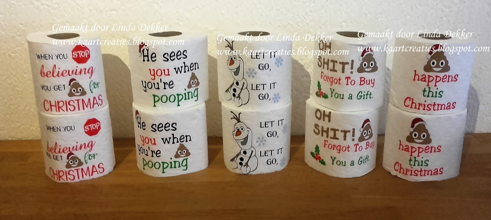 Kaartcreaties: WC rollen