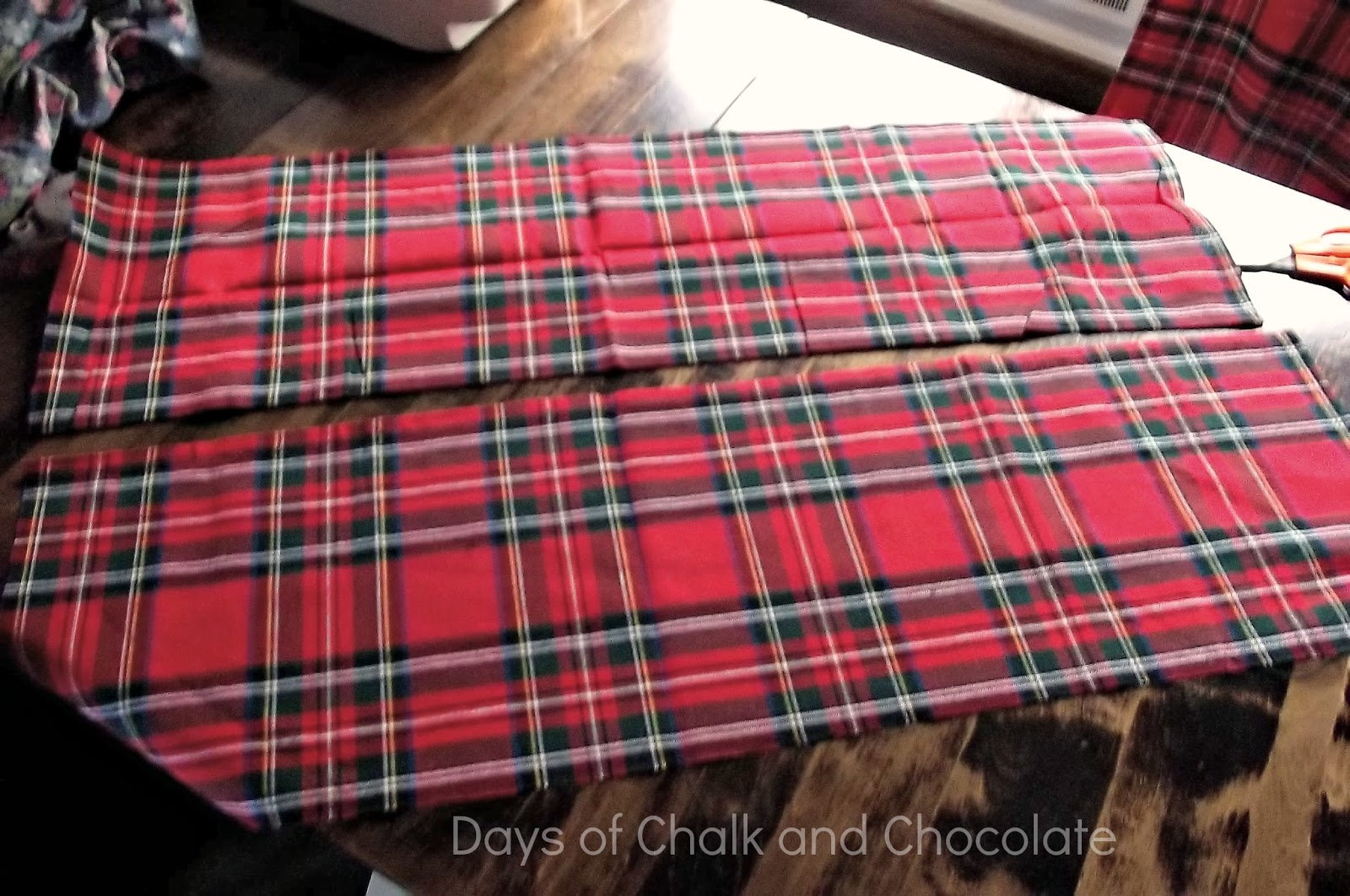 Red Plaid Runner (Christmas Decor) | Days of Chalk and Chocolate