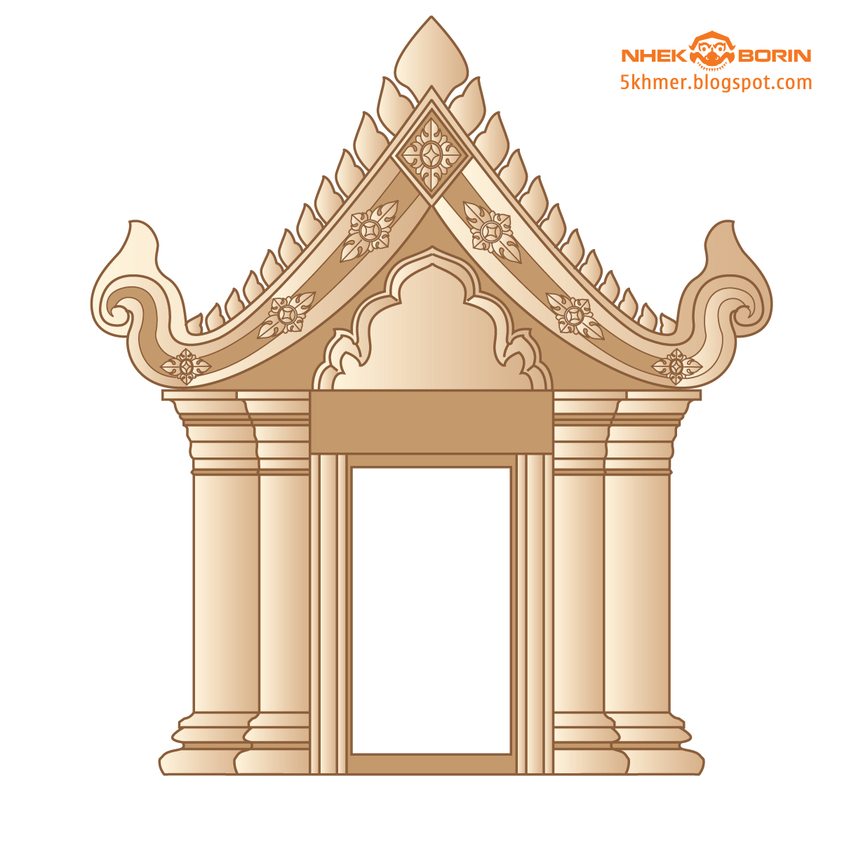 Fine Khmer: Preah Vihear Temple in Vector (*.ai)