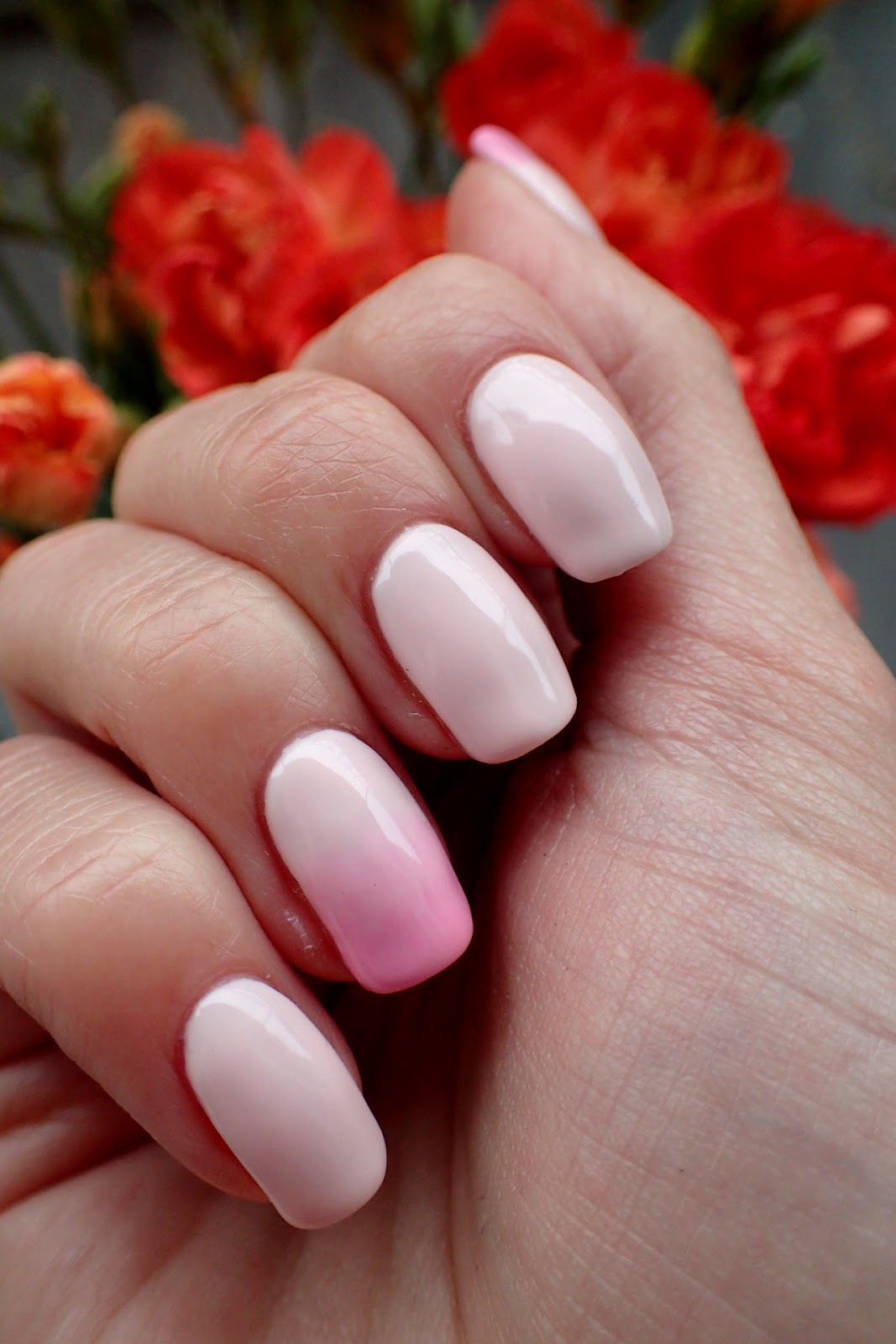 Love Chevron: Manicure hybrydowy Semilac Biscuit 032 & Sweet Pink 003 ...