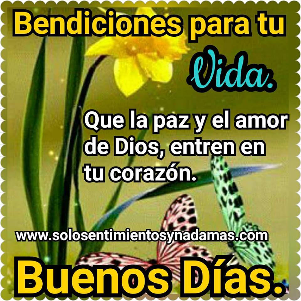 Bendiciones para tu vida. - Solo sentimientos y nada mas