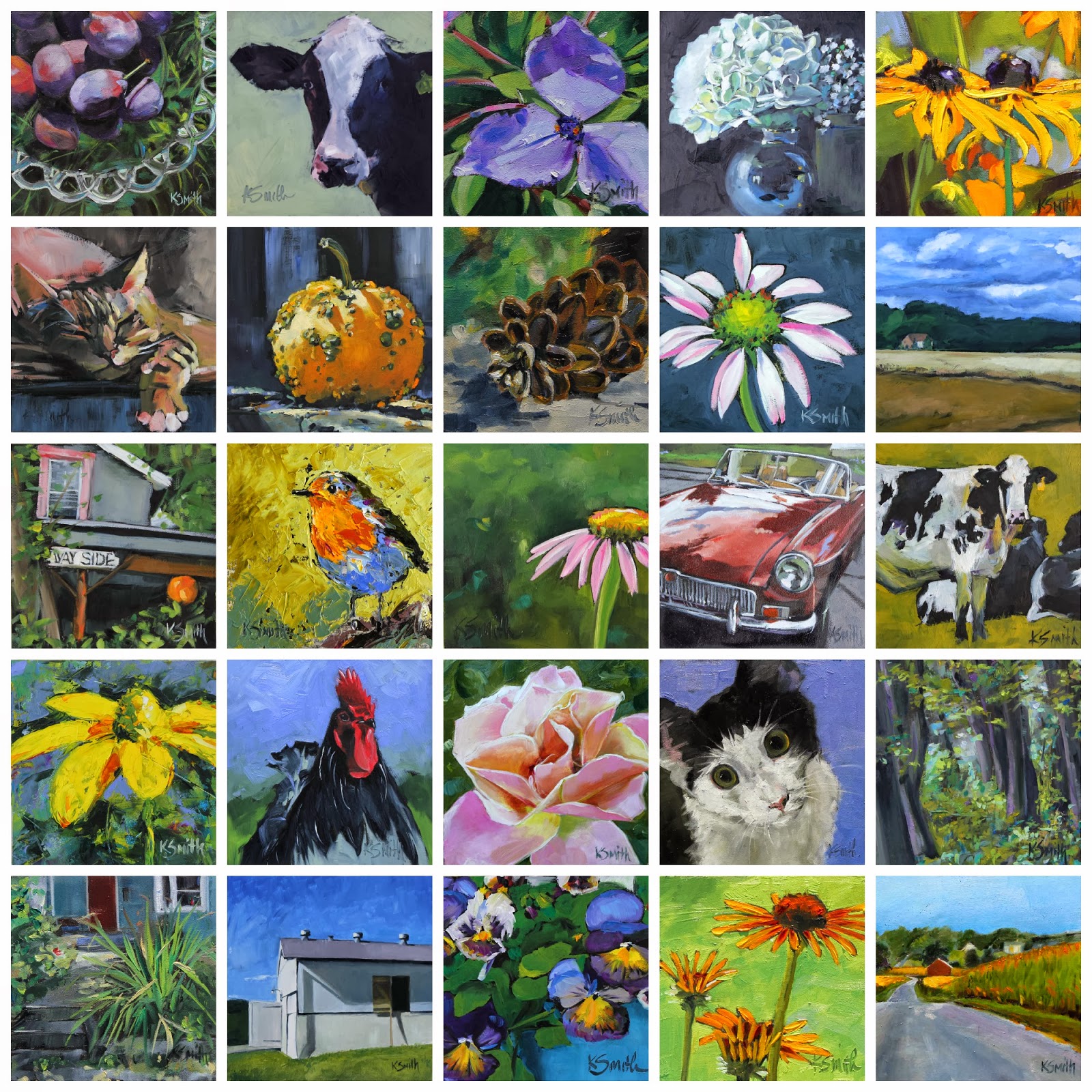 kim smith fine art: 30 paintings in 30 days collage