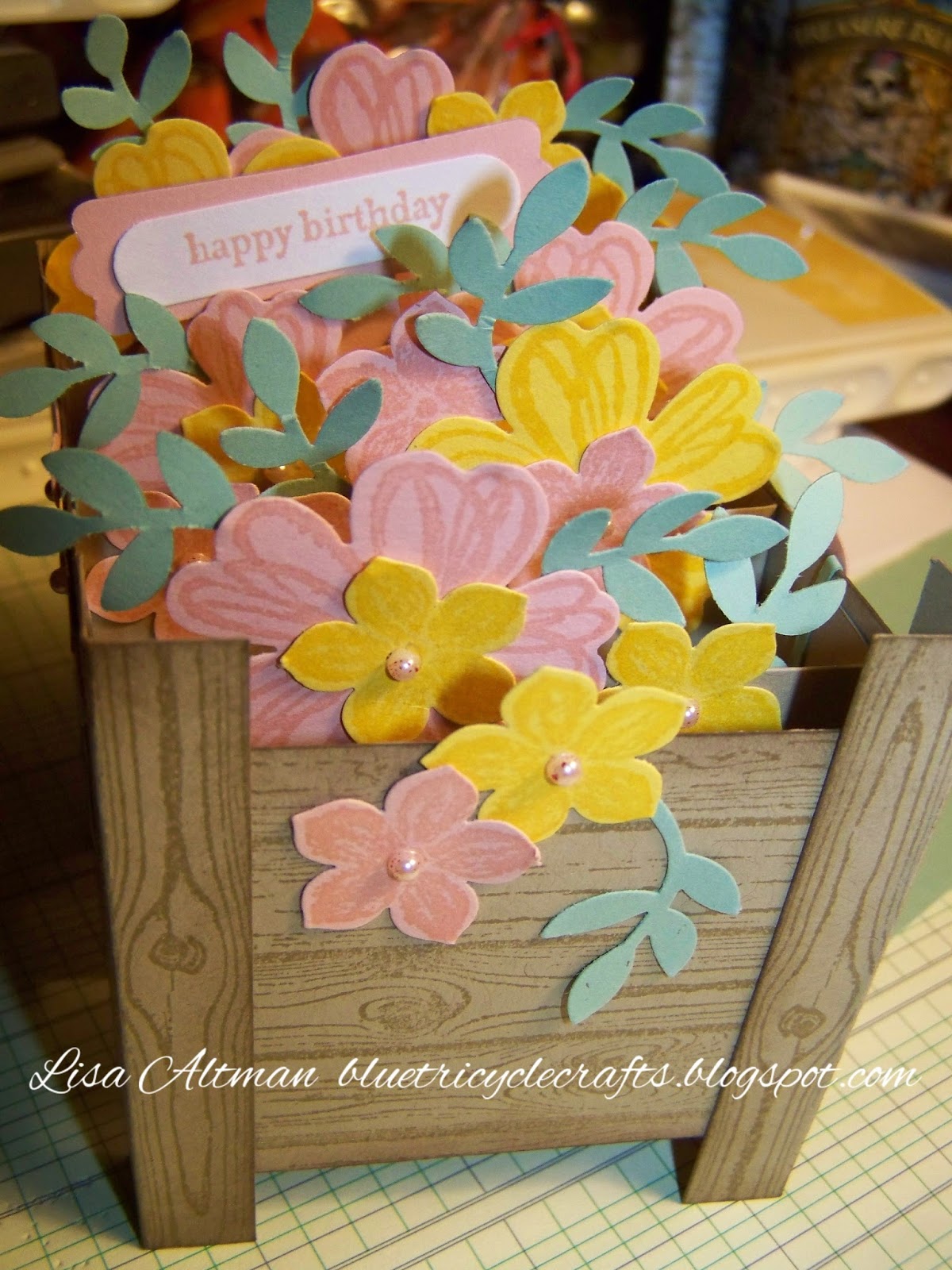 BlueTricycleCrafts: Planter - card in a box
