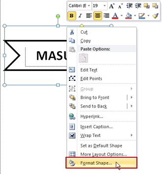 Cara Memasukkan Teks Ke Dalam Bentuk (Shape) - Lab Wisnu