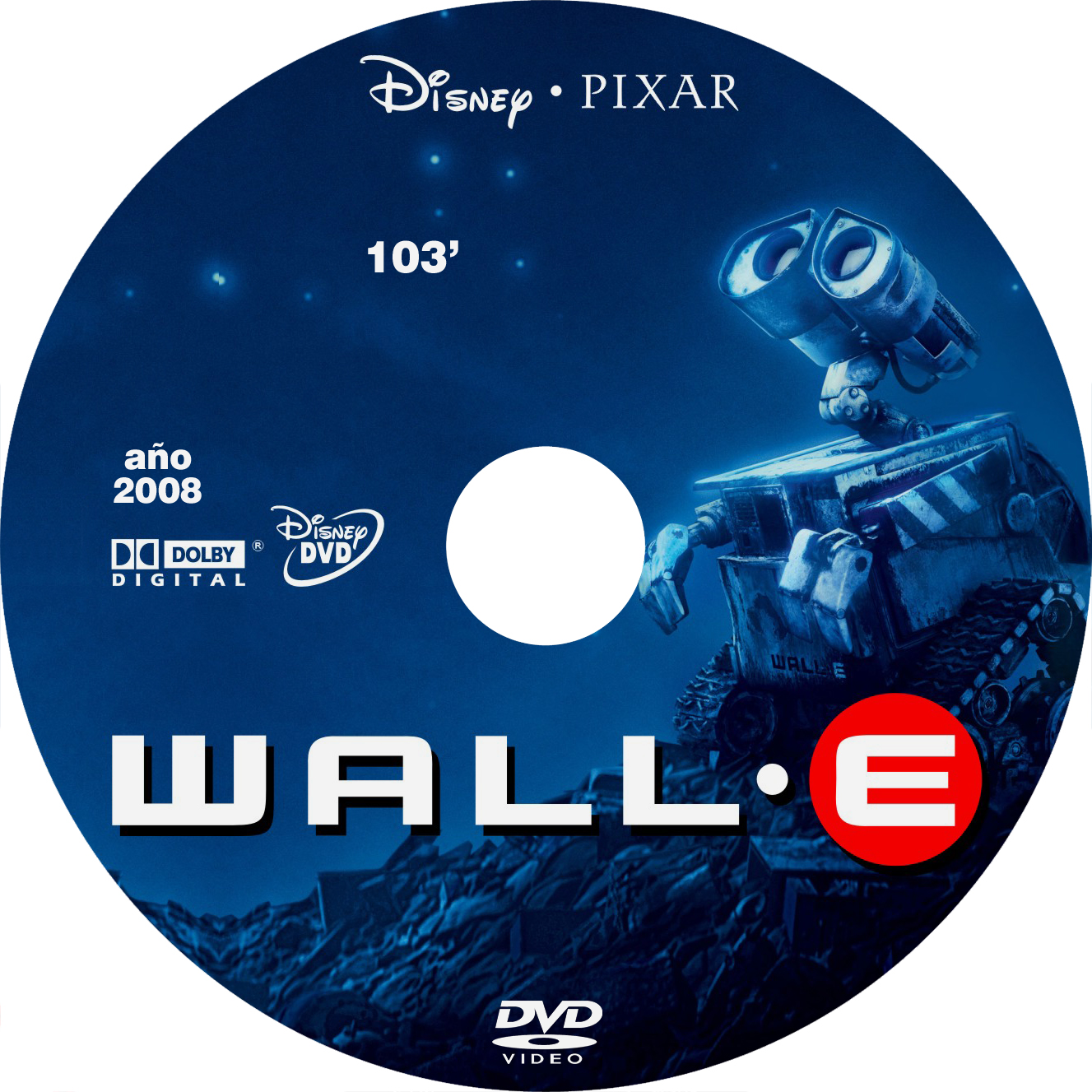Caratulas de películas DVD para cajas CD: Wall-E (*) - [2008]