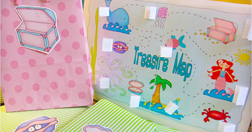 Mermaid Printable Game "Mermaid Treasure Hunt" - Parties and Patterns