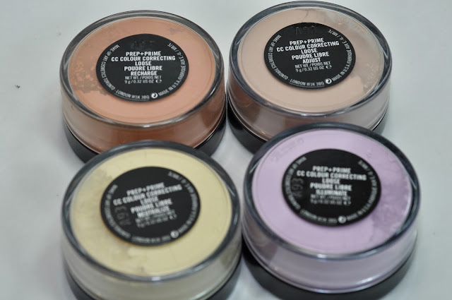 MAC Prep + Prime CC Colour Correcting Loose Powder Swatches, Review ...