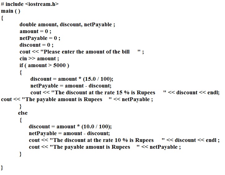 if/else Sample Program | introduction to programming